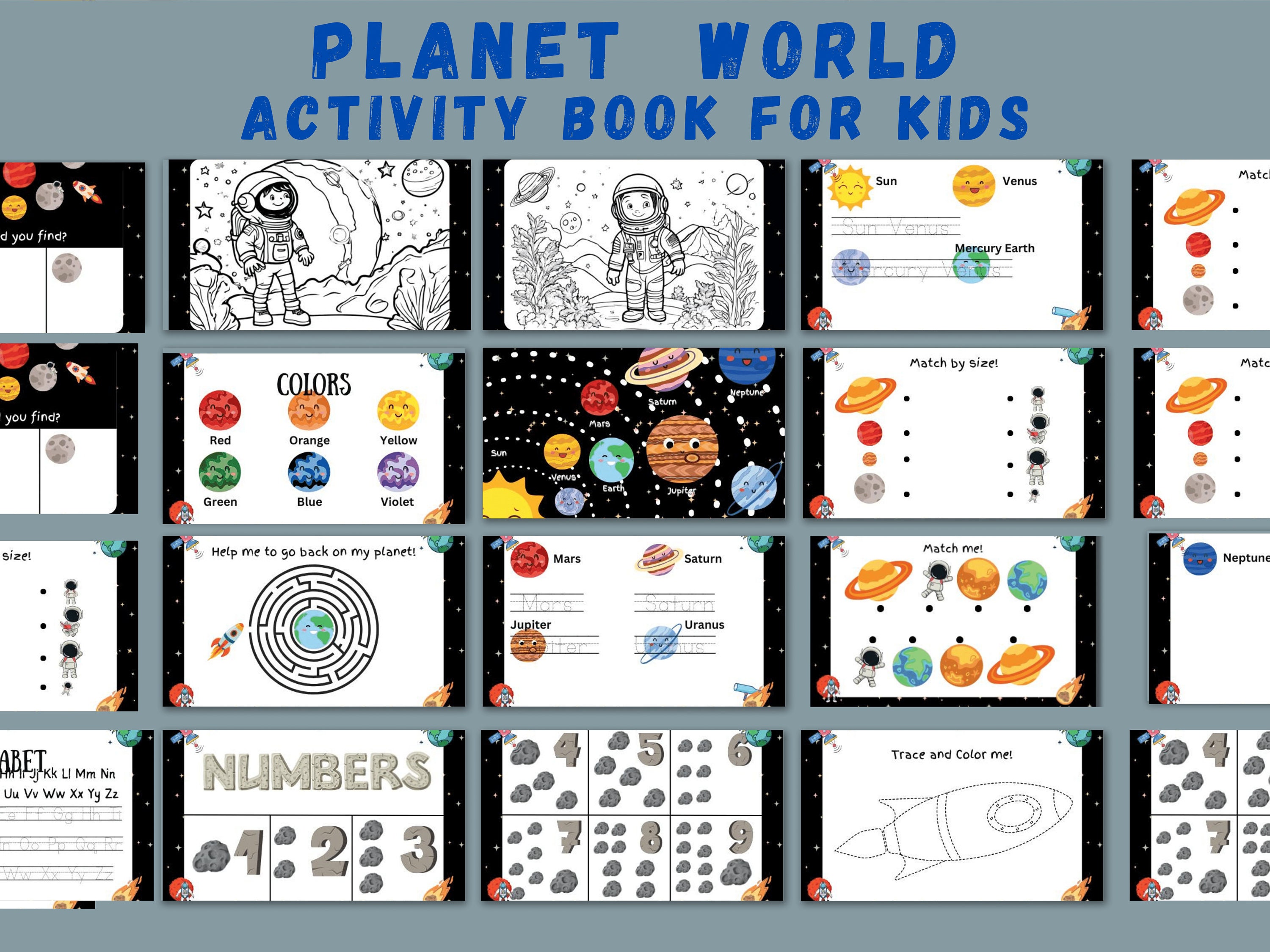 Solar System Busy Book Outer Space Learning Binder Personalized Space ...