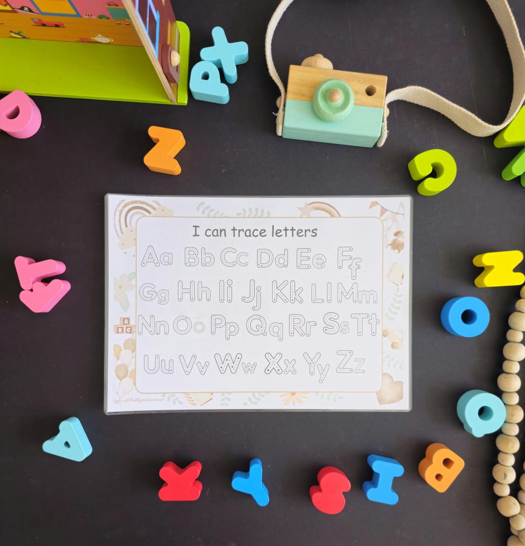 Alphabet Tracing Mat: Letter Formation, Handwriting Skills - Etsy UK