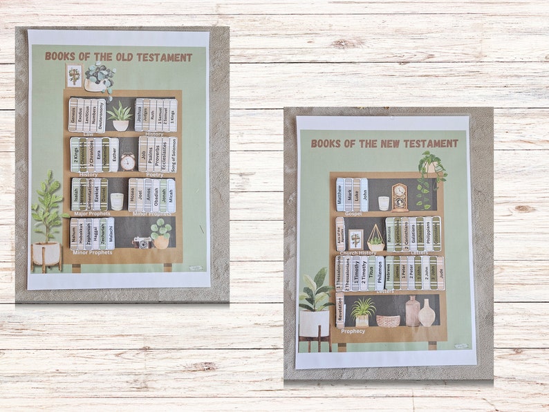 Books of the Bible Printable Memory Game Bundle, Sunday School Lesson ...