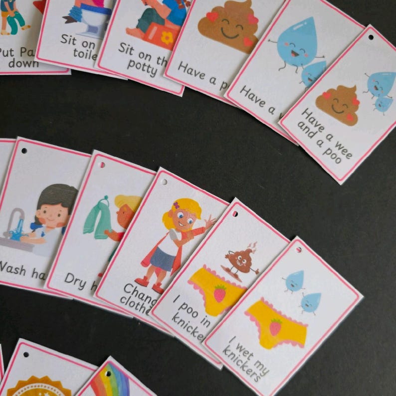Girls' Toilet Routine Cards: Special Needs, Autism Visual Aid - Etsy
