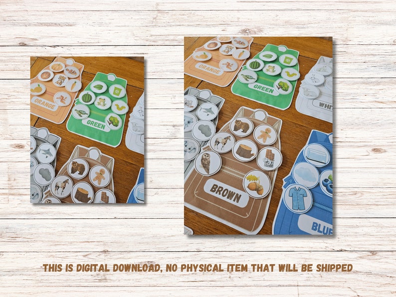 Colors Matching Activity Printable, Learn the Colors, Color Sorting ...