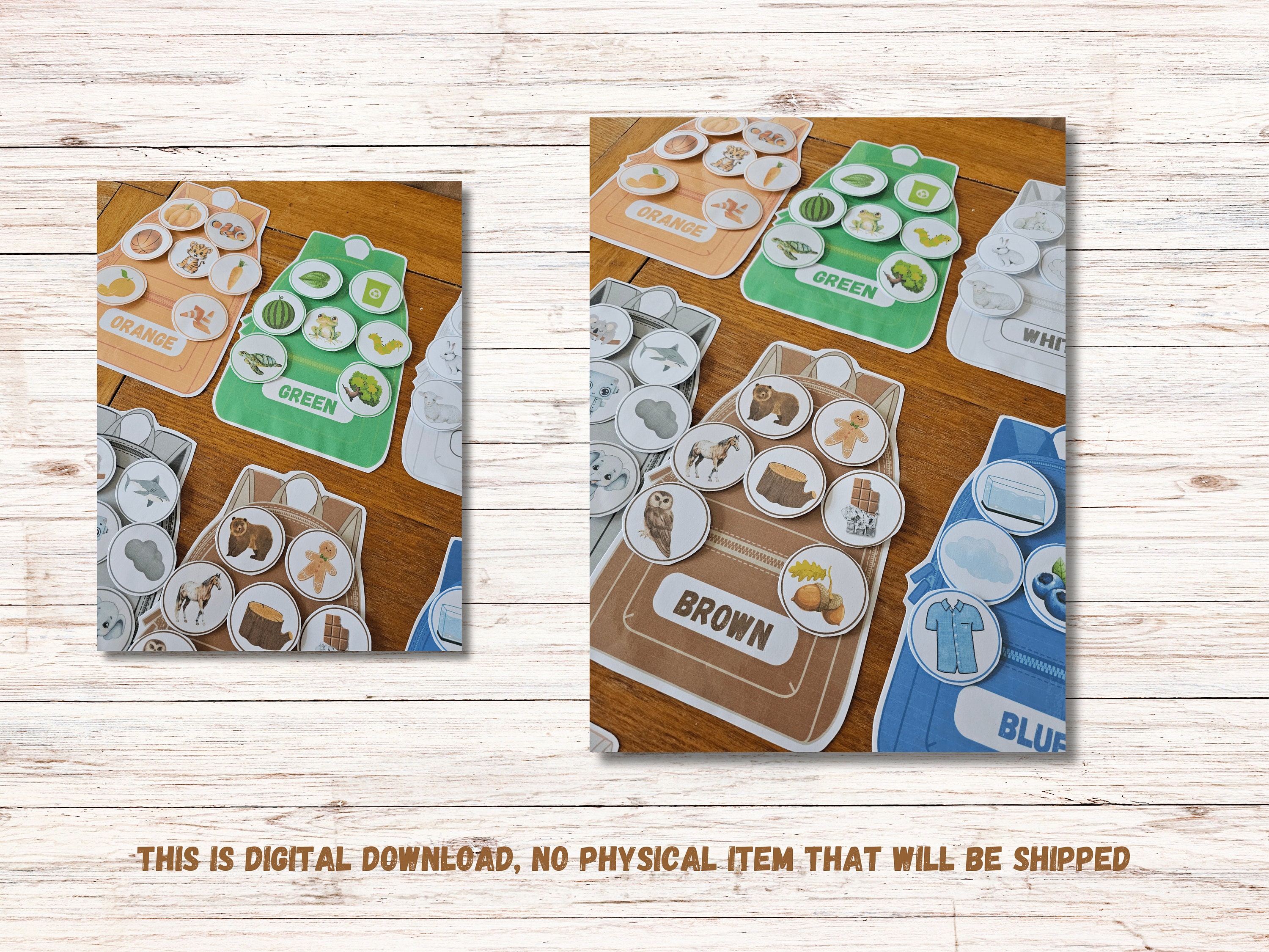 Colors Matching Activity Printable, Learn the Colors, Color Sorting ...