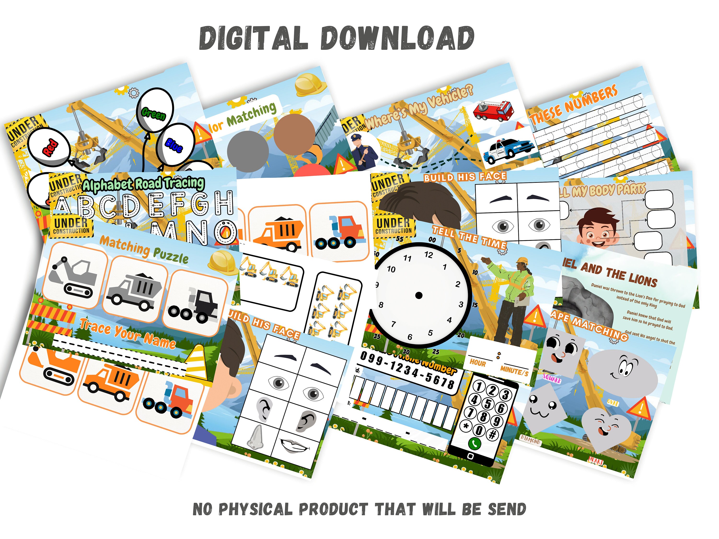 Construction Themed Busy Book / Printable / Preschool Curriculum ...