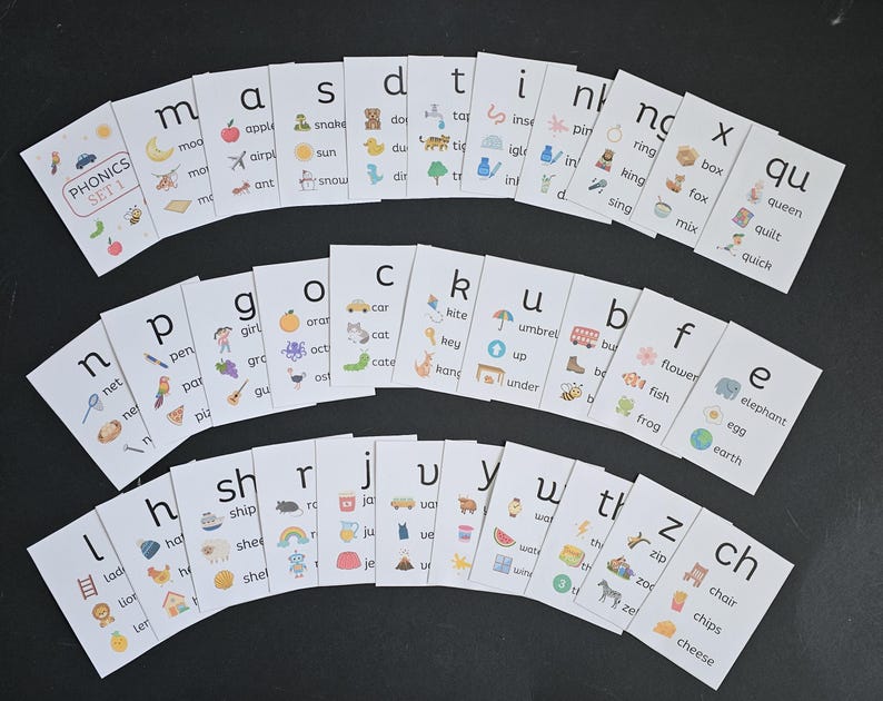 Phonics Flashcards Set 1: Children's Early Learning, UKCA Approved ...