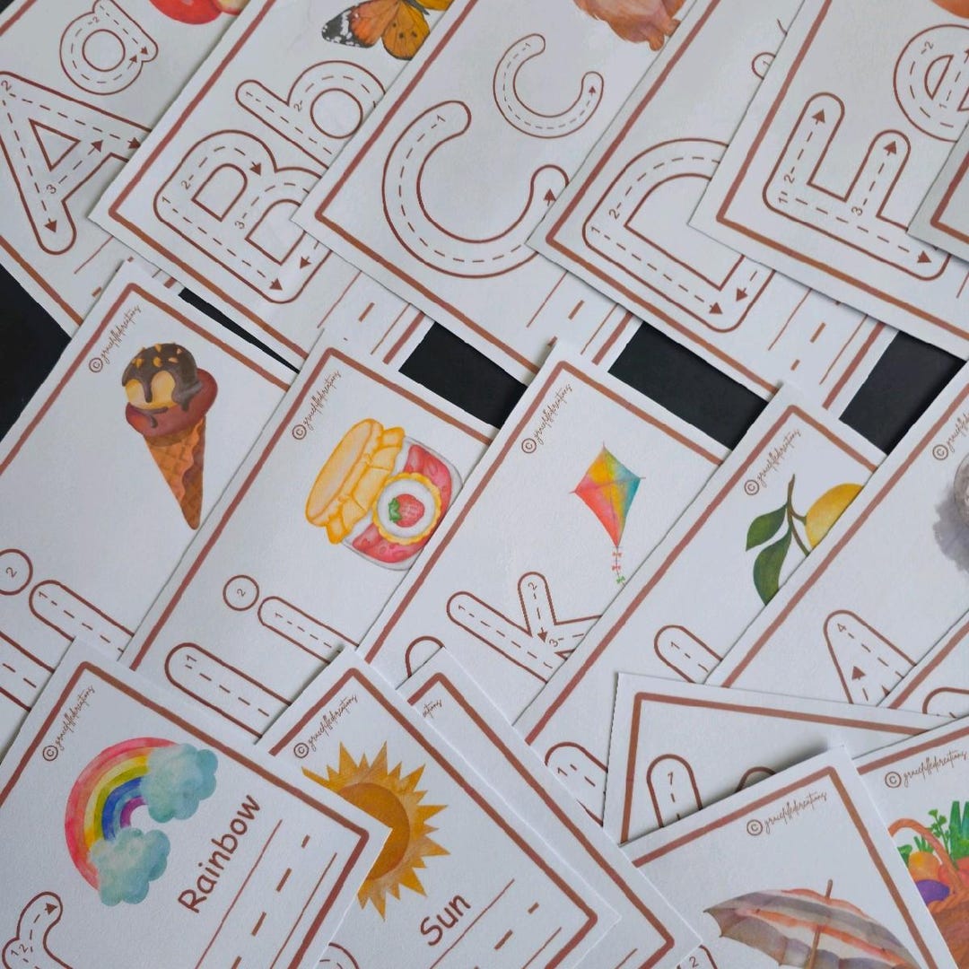 My Alphabet Play Doh and Tracing Mat for Children, Sensory Game and ...