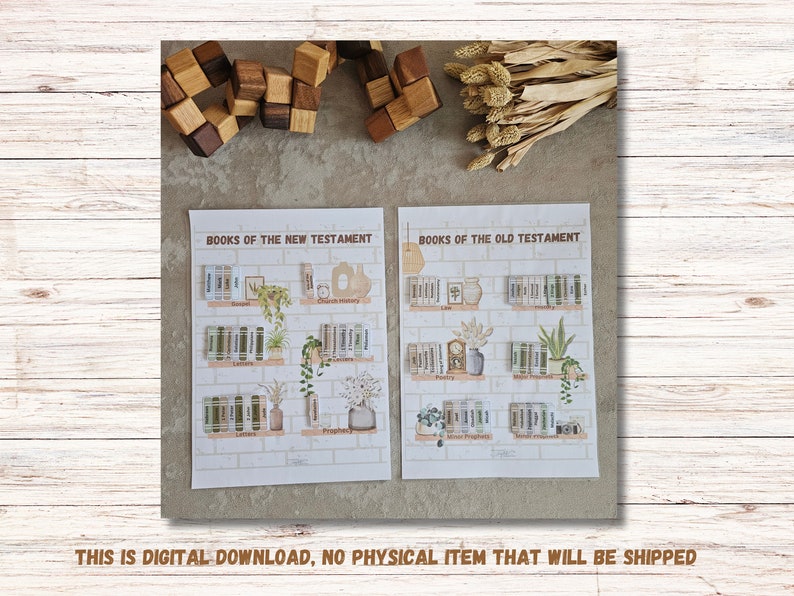 Books of the Bible Printable Memory Game Bundle, Sunday School Lesson ...