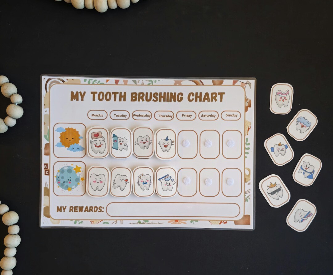 My Tooth Brushing Reward Chart for Children Learning to Brush Their ...