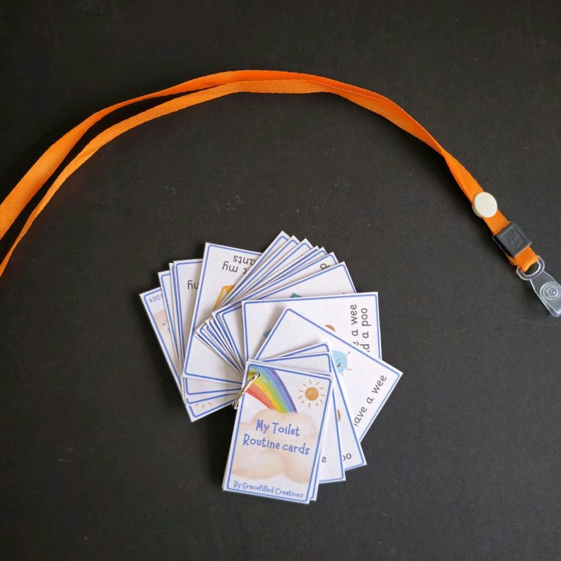 Boys Toilet Routine Cards: Special Needs, Autism PECS Visual Aid ...