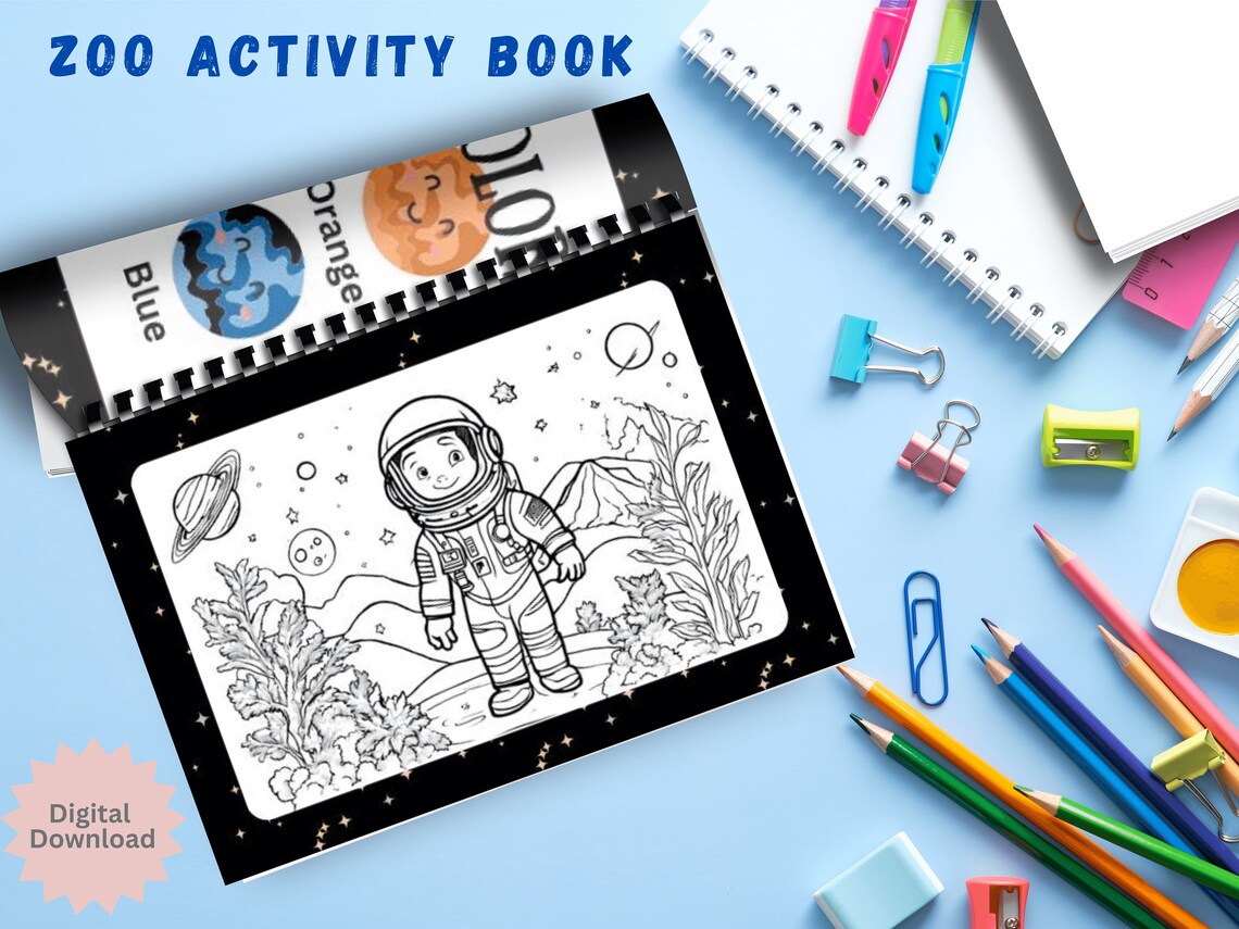 Solar System Busy Book Outer Space Learning Binder Personalized Space ...