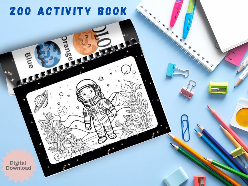 Solar System Busy Book Outer Space Learning Binder Personalized Space ...