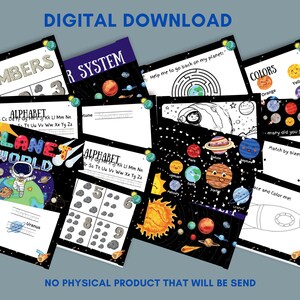 Solar System Busy Book Outer Space Learning Binder Personalized Space ...