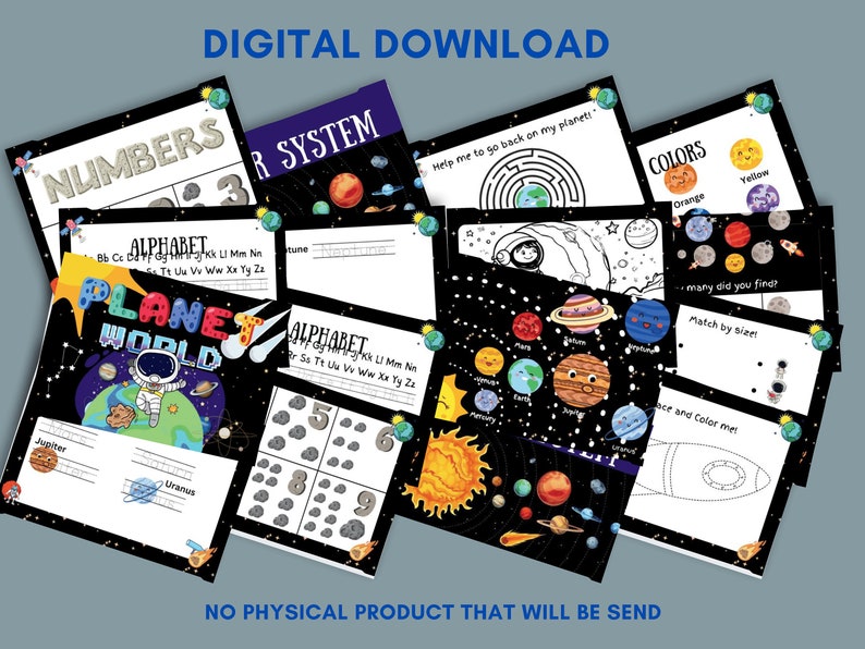 Solar System Busy Book Outer Space Learning Binder Personalized Space ...