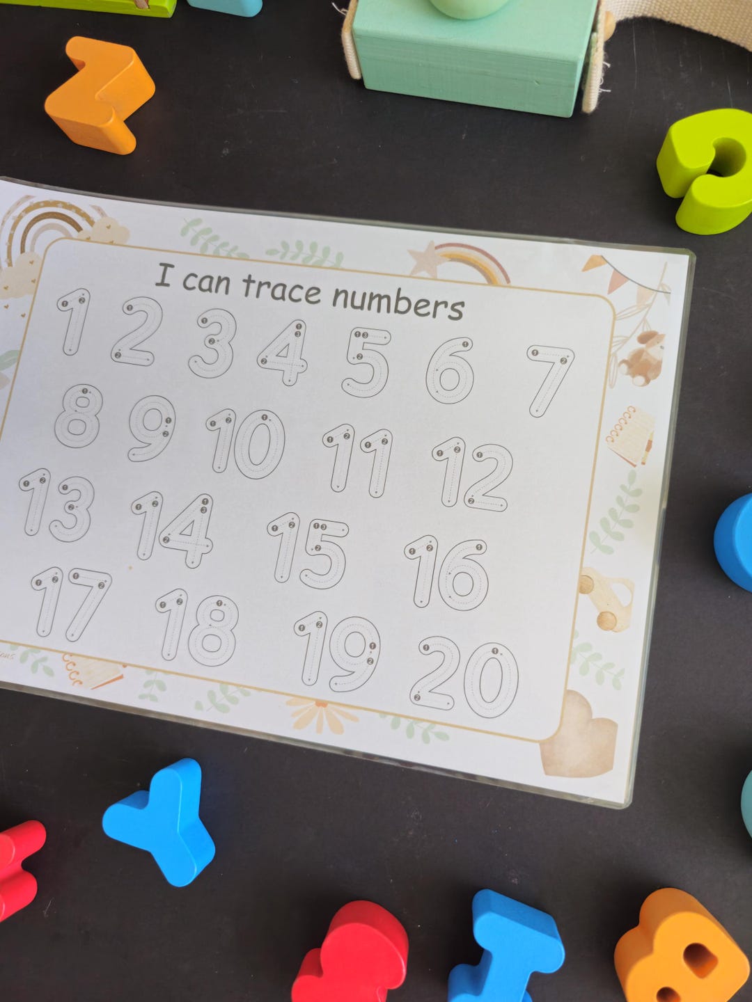 Number Tracing, Fine Motor Skills, Pencil Control,number Writing Mat ...