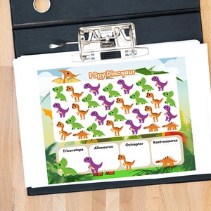 Dinosaur Themed Busy Book / Printable / Preschool Curriculum / Toddler ...