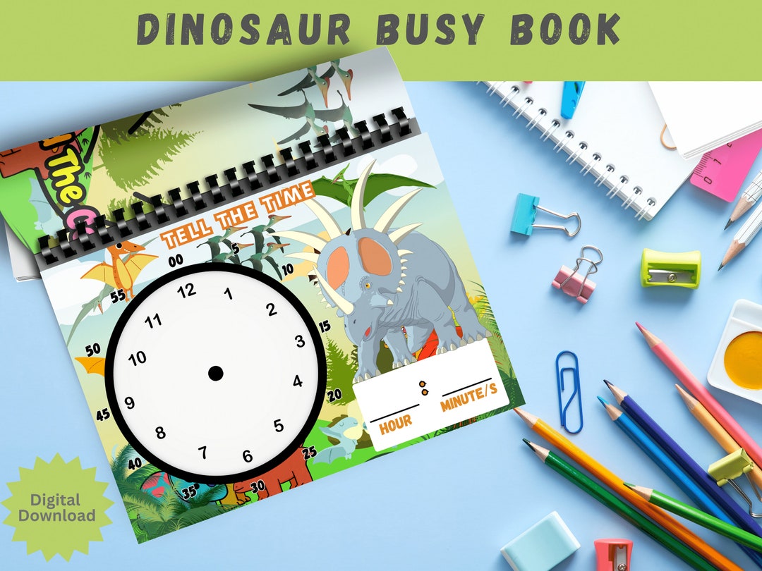 Dinosaur Themed Busy Book / Printable / Preschool Curriculum / Toddler ...