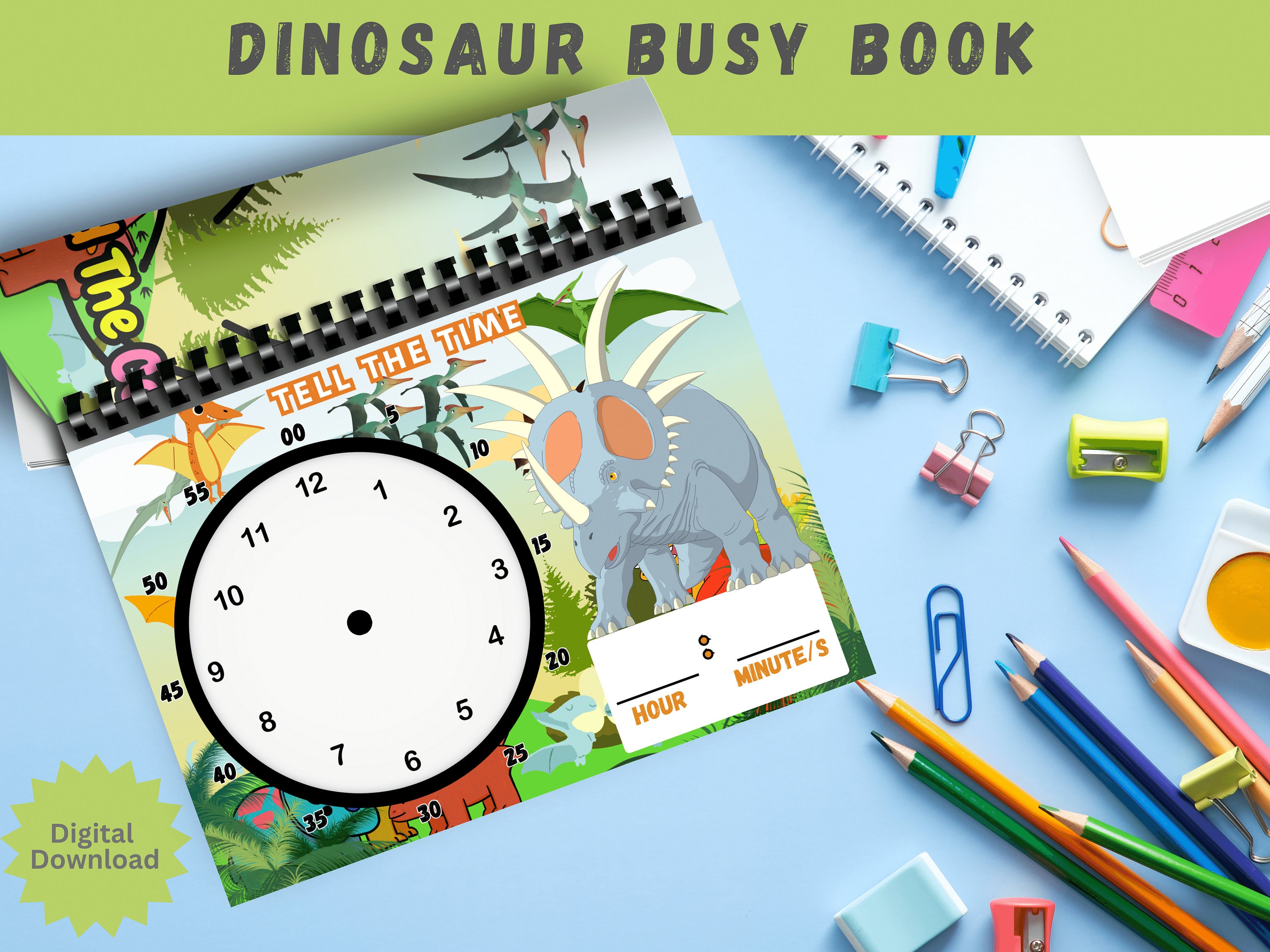Dinosaur Themed Busy Book / Printable / Preschool Curriculum / Toddler ...