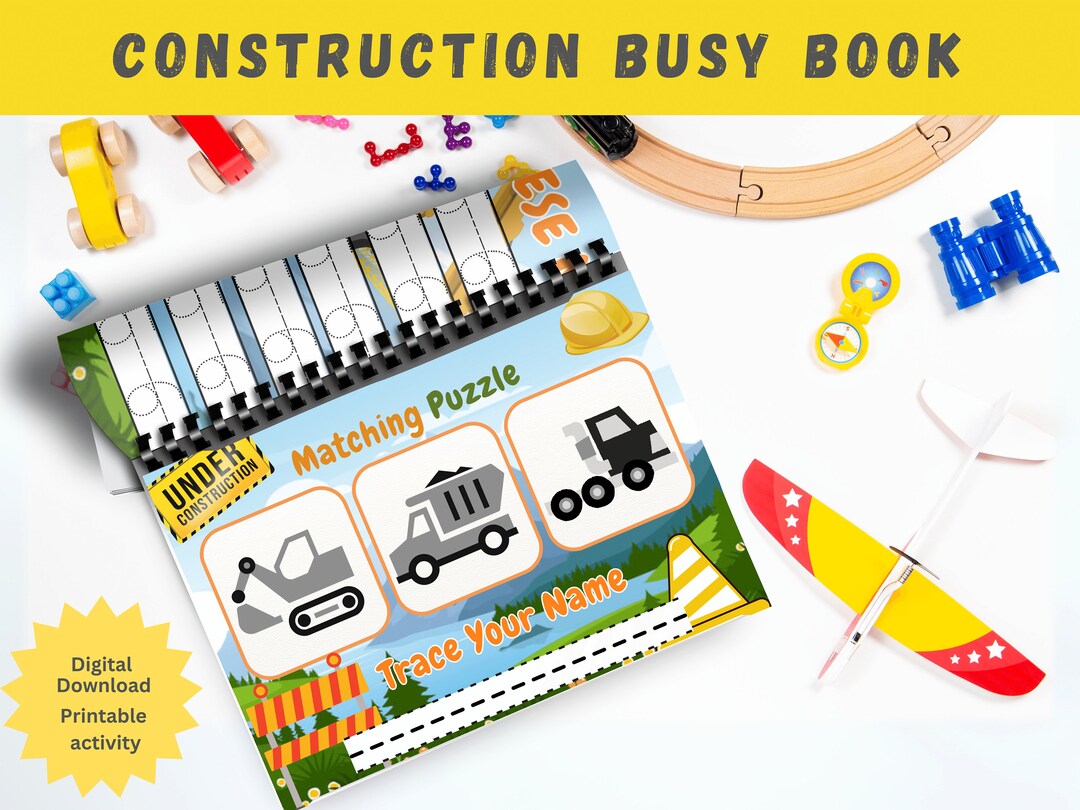 Construction Themed Busy Book / Printable / Preschool Curriculum ...