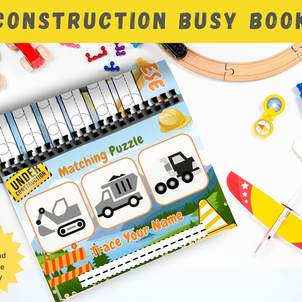 Construction Quiet Book - Etsy