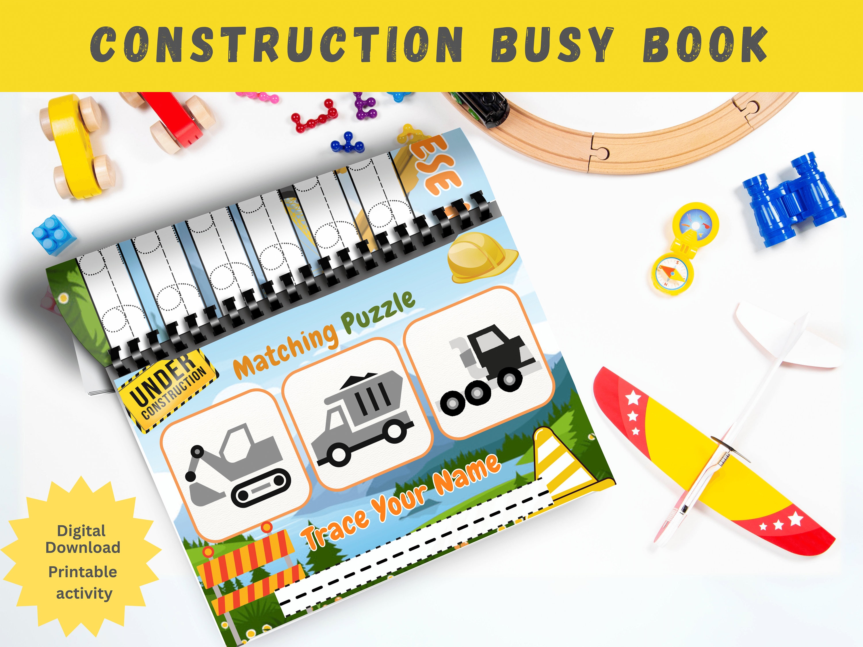 Construction Themed Busy Book / Printable / Preschool Curriculum ...
