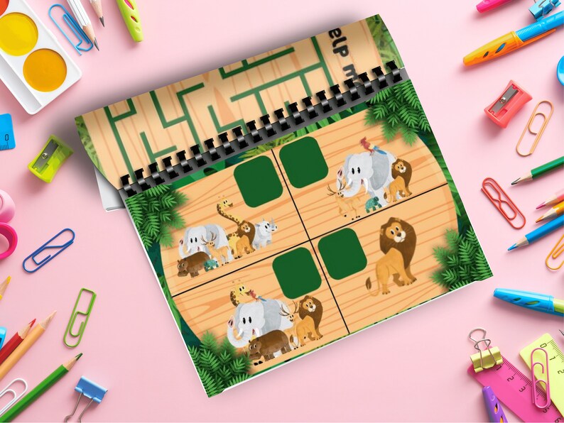 Animals Busy Book Printable, Kids Animal Educational Activity Book ...