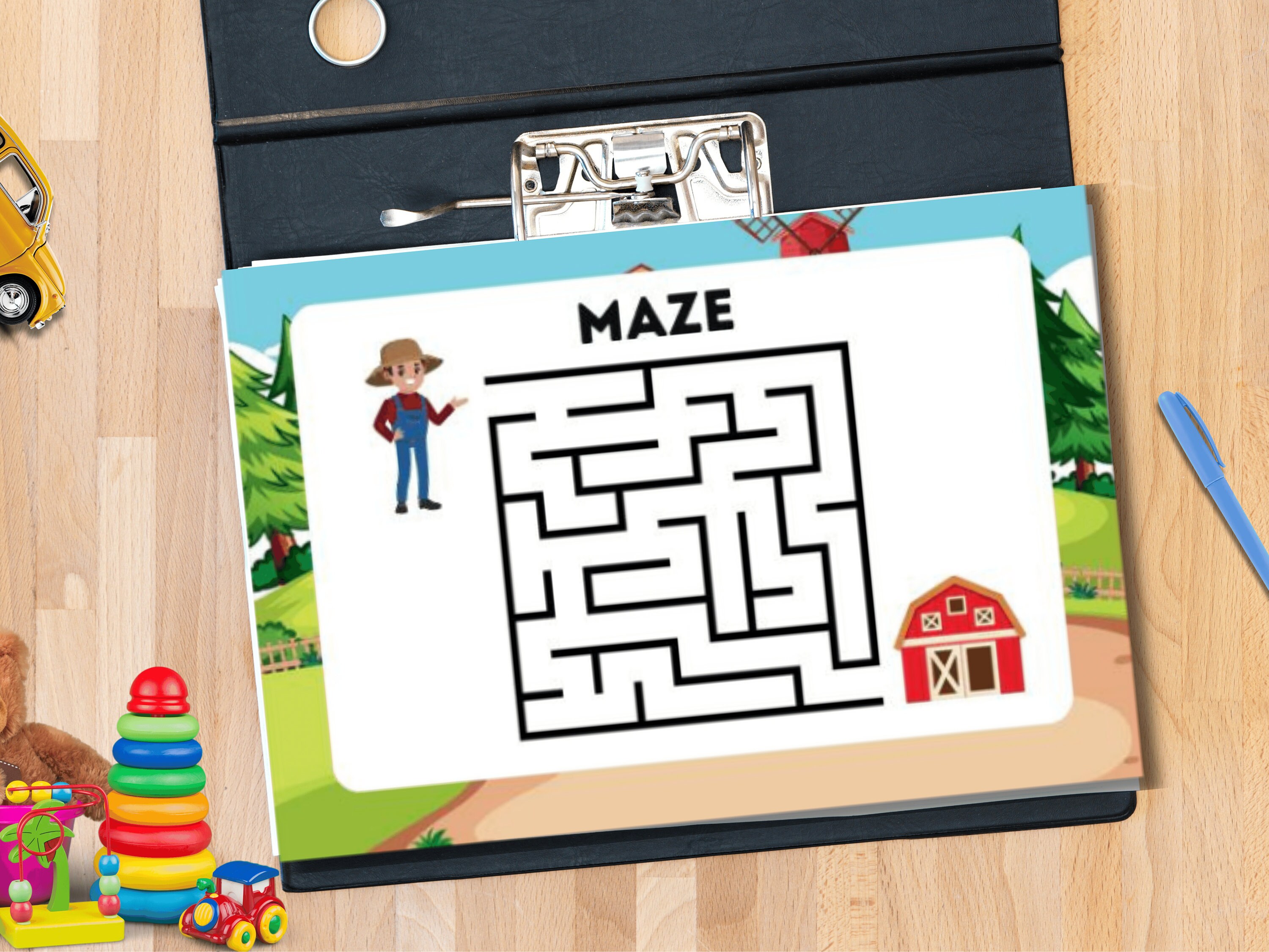 Farm Busy Book Printable, Kids Farm Educational Activity Book, Toddler ...