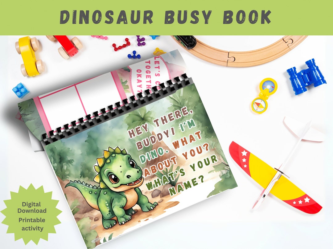 Dinosaur Themed Busy Book / Printable / Preschool Curriculum / Toddler ...