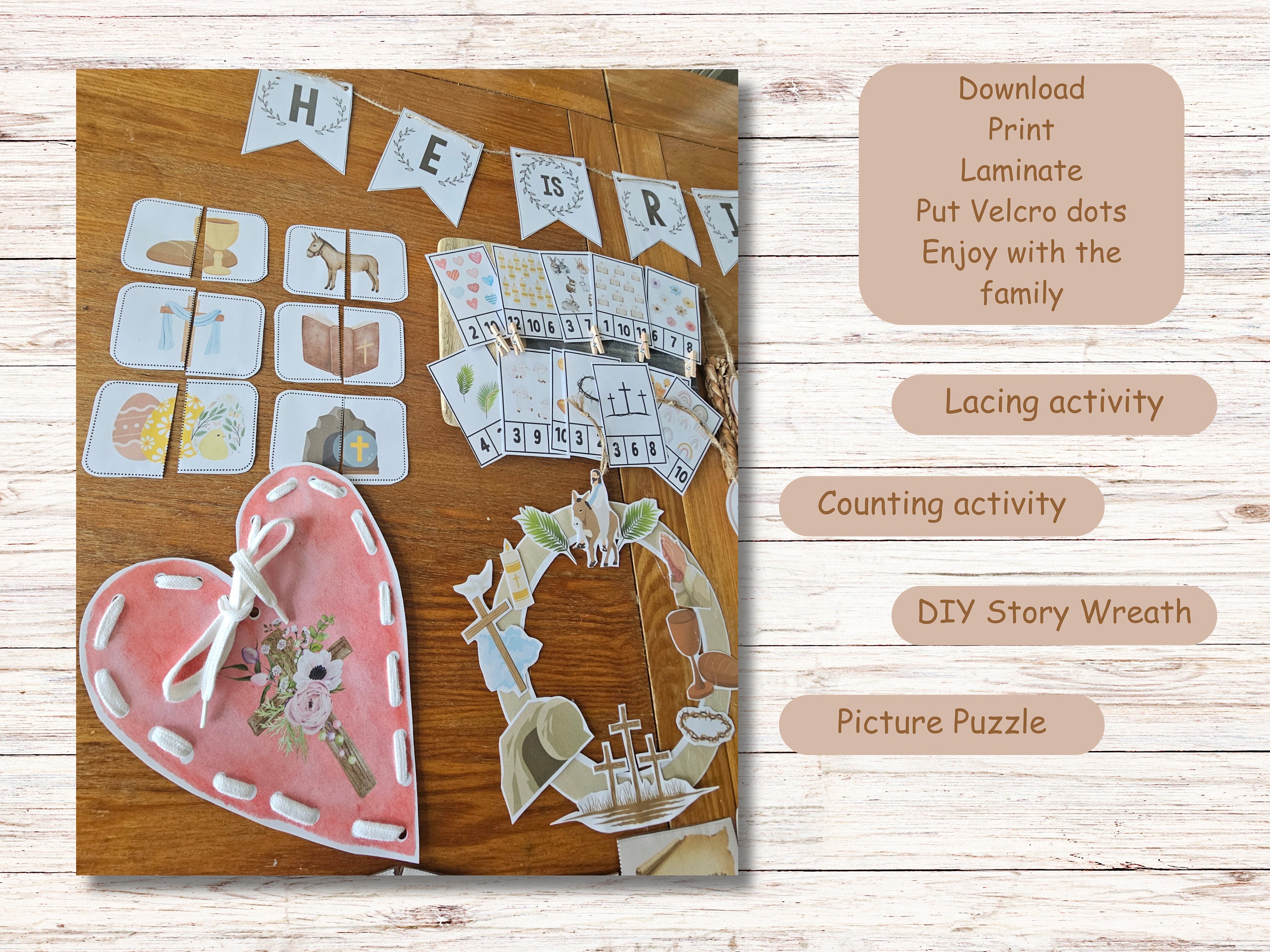 Easter Religious Themed Printable Activity Bundle Easter Story Bible ...