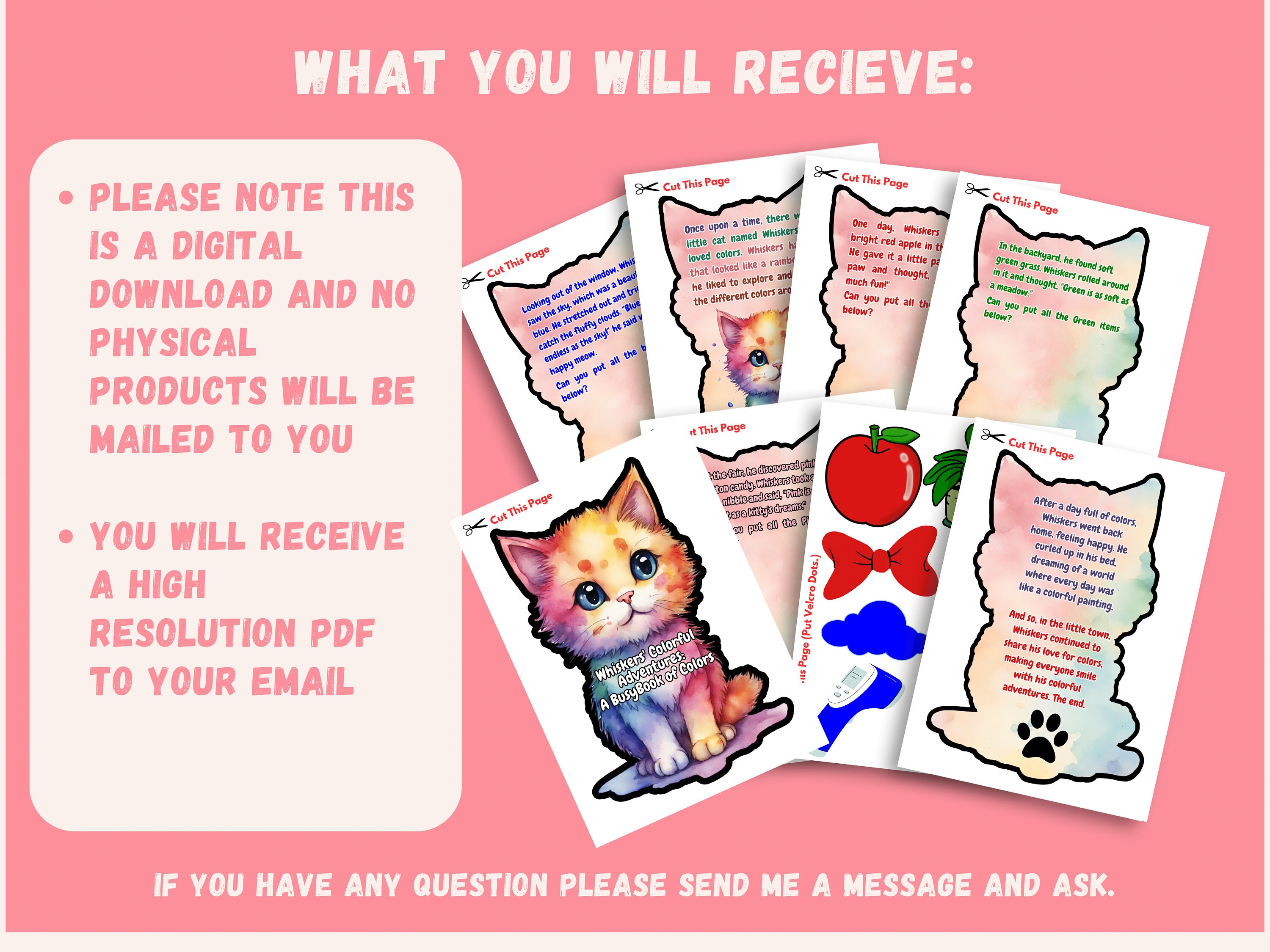 Colour Sorting Matching Game, Toddler Early Learner Busy Book Printable ...