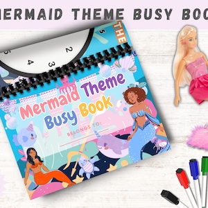 Mermaid Theme Toddler Early Learner Busy Book Printable Montessori ...