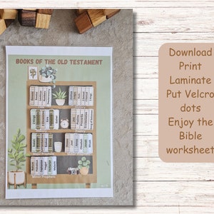 Books of the Bible Printable Memory Game Bundle, Sunday School Lesson ...