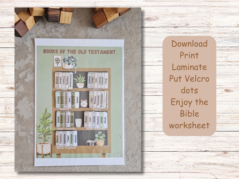 Books of the Bible Printable Memory Game Bundle, Sunday School Lesson ...