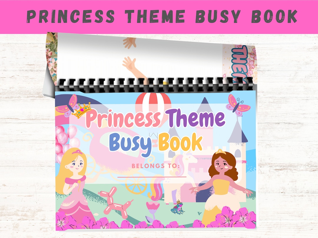 Princess Theme Toddler Early Learner Busy Book Printable Montessori ...