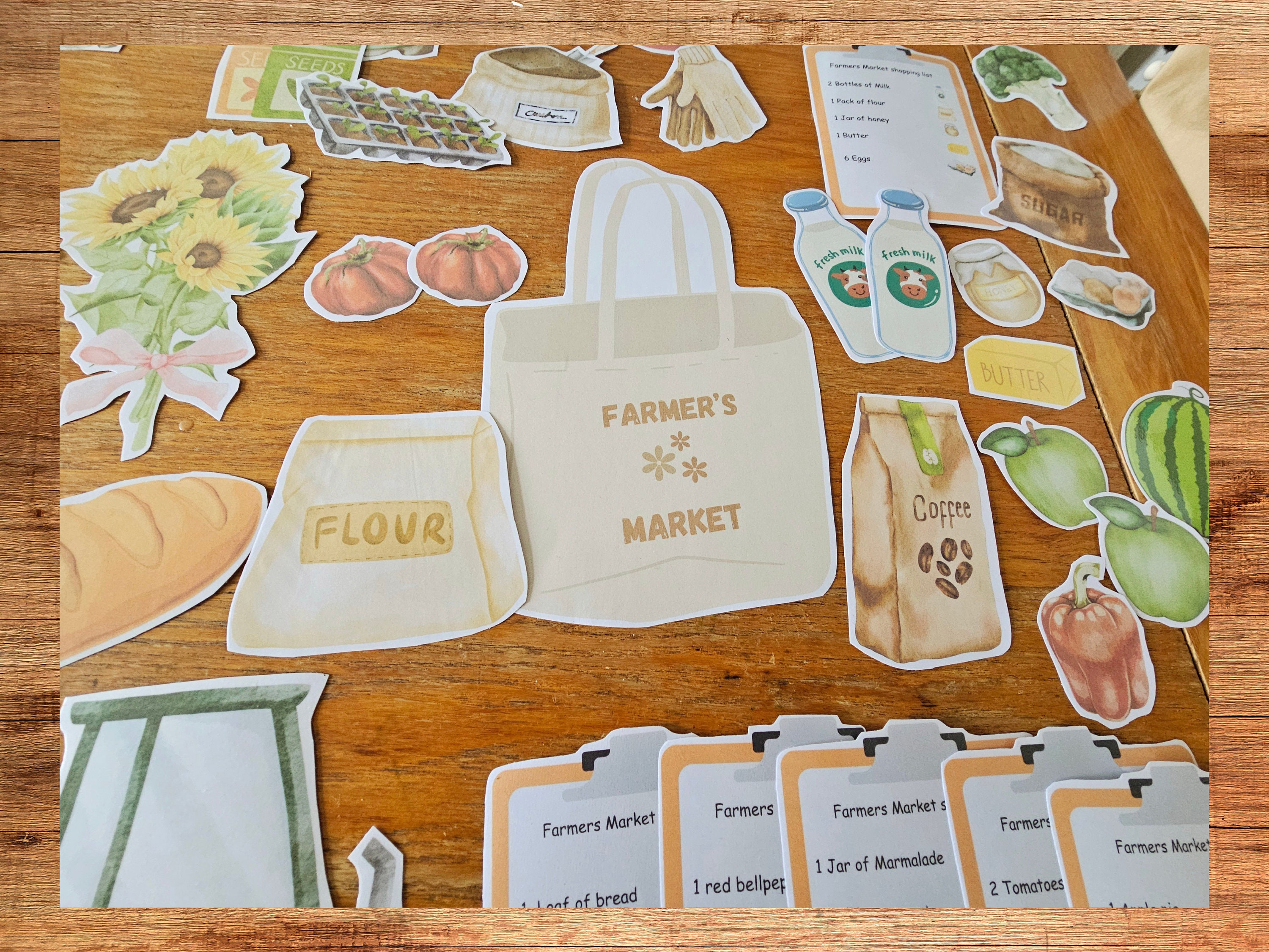 Farmers Market Printable Children's Activity Binder / Homeschool ...