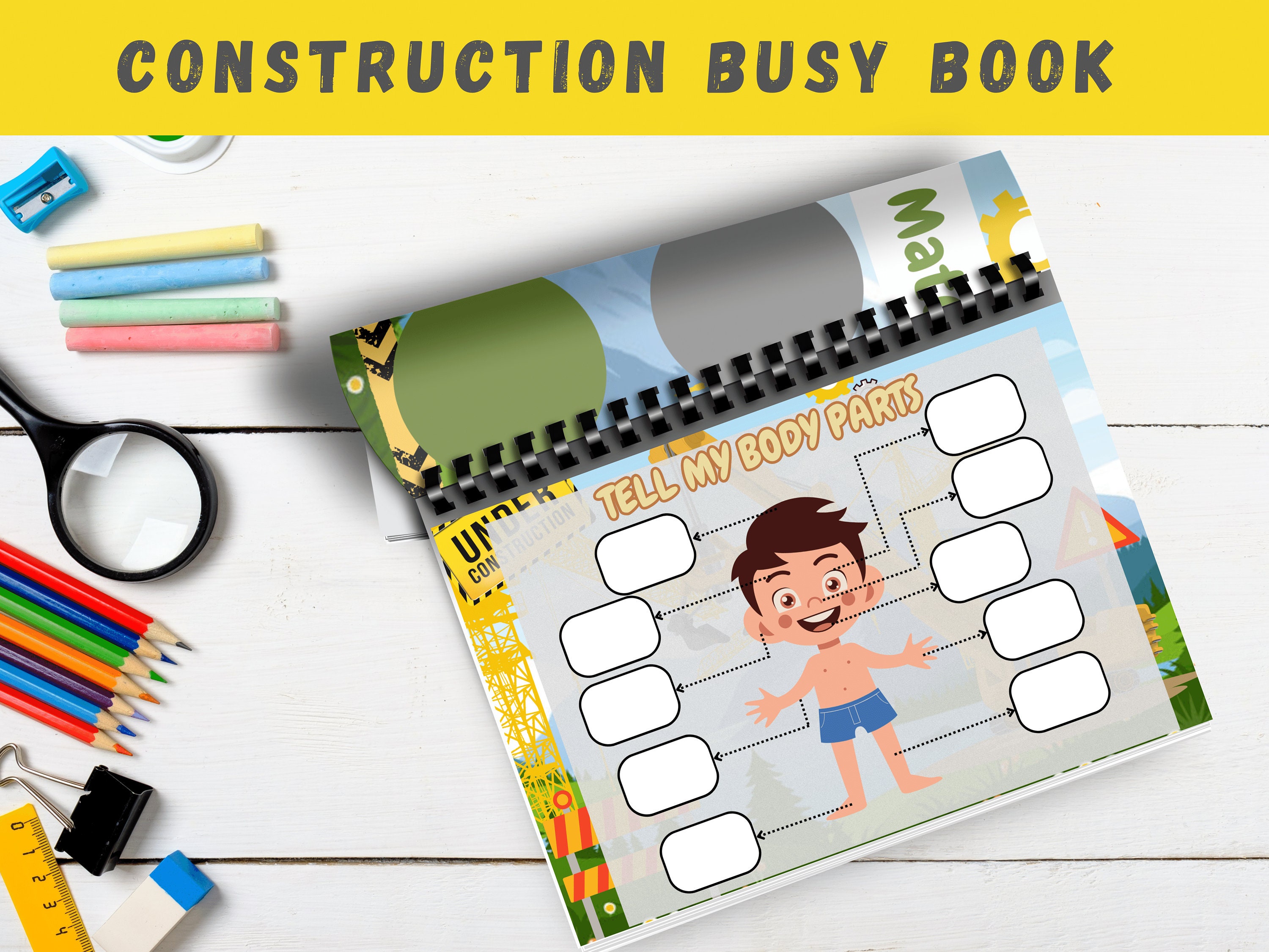 Construction Themed Busy Book / Printable / Preschool Curriculum ...