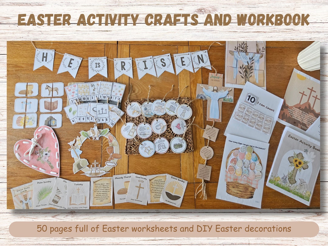 Easter Religious Themed Printable Activity Bundle Easter Story Bible ...