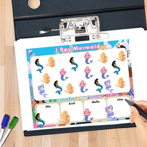 Mermaid Theme Toddler Early Learner Busy Book Printable Montessori ...