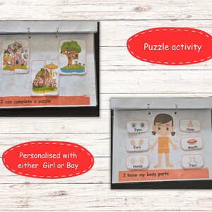 Personalised Learning Folder for 2 Years Old | Quiet Book | Educational ...