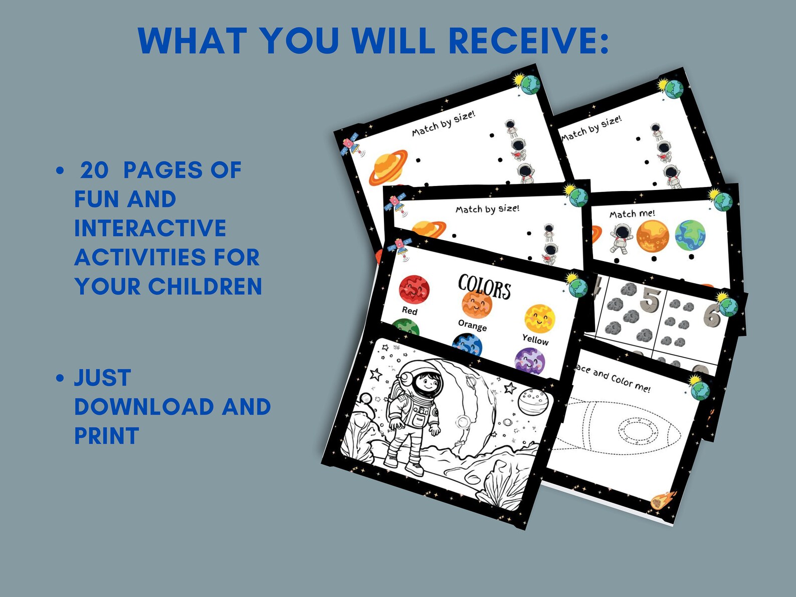 Solar System Busy Book Outer Space Learning Binder Personalized Space ...