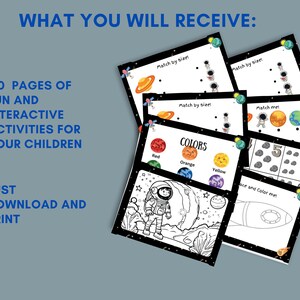 Solar System Busy Book Outer Space Learning Binder Personalized Space ...