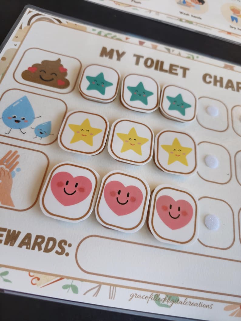 Toilet Chart ,potty Training Reward Chart for Toddlers, Children ...