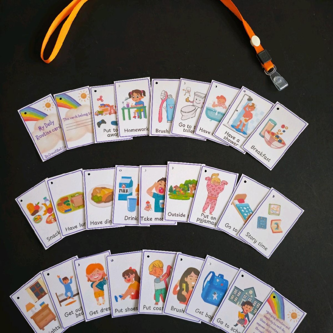 My Daily Routine Cards, Special Needs Children and Adults With Autism ...