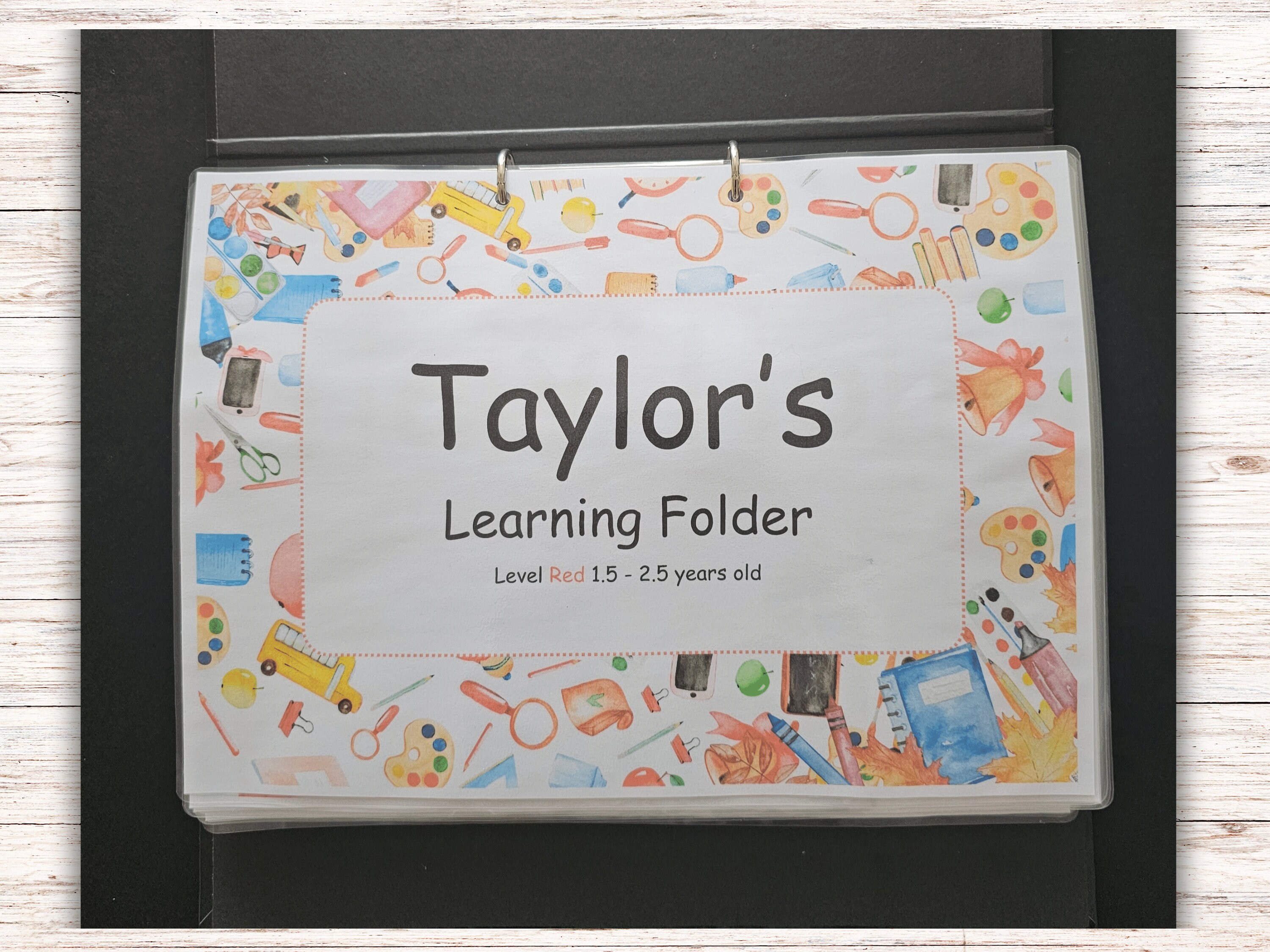 Personalised Learning Folder for 2 Years Old | Quiet Book | Educational ...