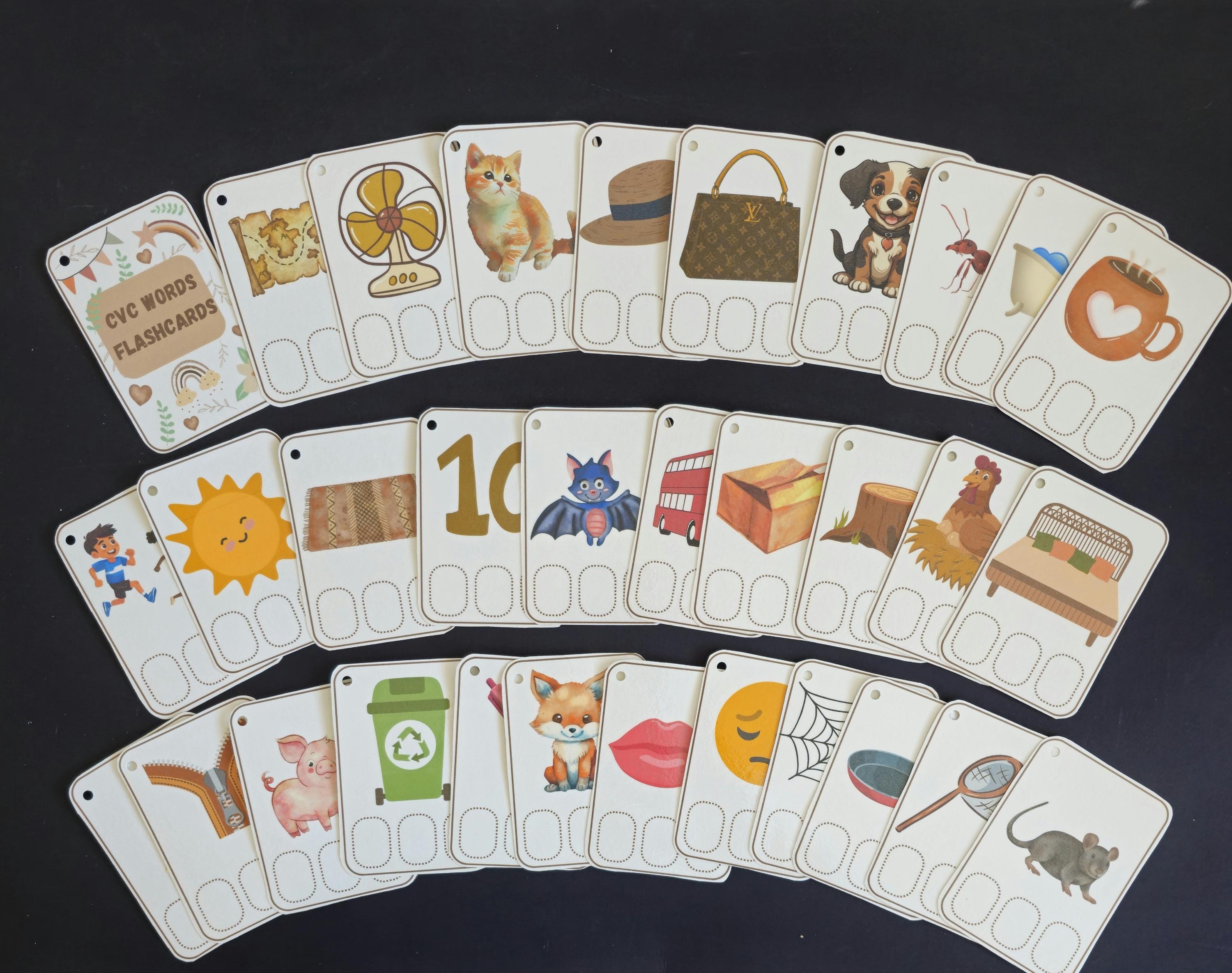 CVC Words Flashcards, CVC Reading Tracing Activity, CVC Spelling ...