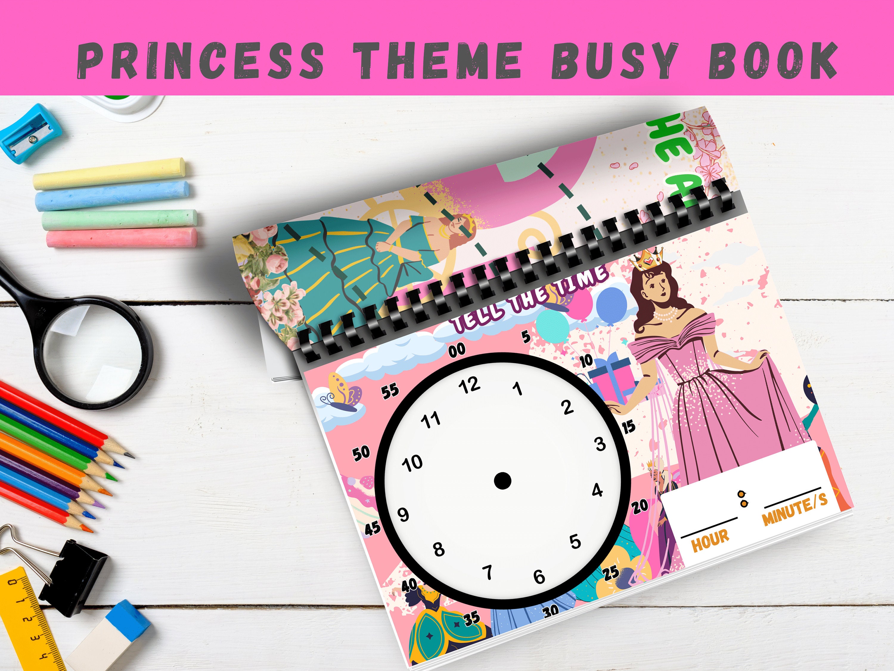 Princess Theme Toddler Early Learner Busy Book Printable Montessori ...