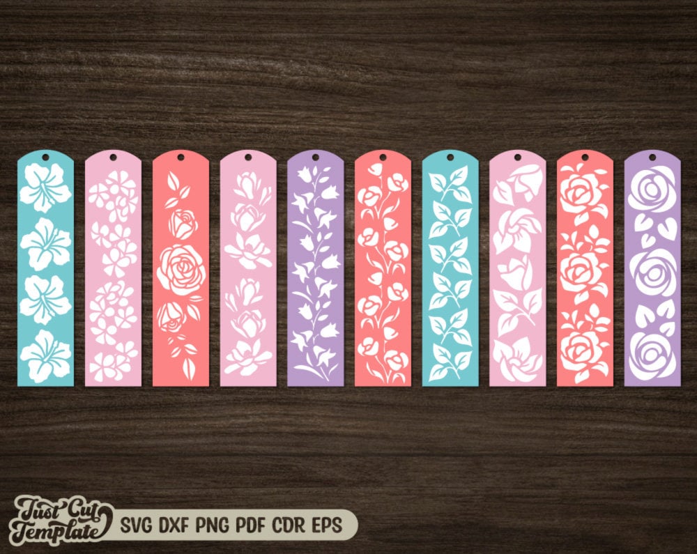 Set BOOKMARK SVG 10 Cricut Bookmark Templates Svg Bookmark - Etsy