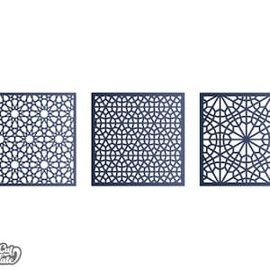 24 Islamic Patterns, Arabic and Moroccan Decorative Square Panels ...
