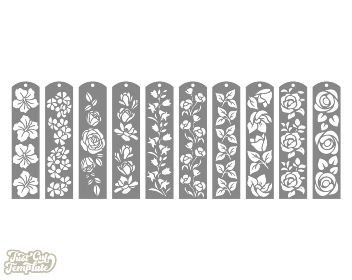 Set BOOKMARK SVG 10 Cricut Bookmark Templates Svg Bookmark - Etsy