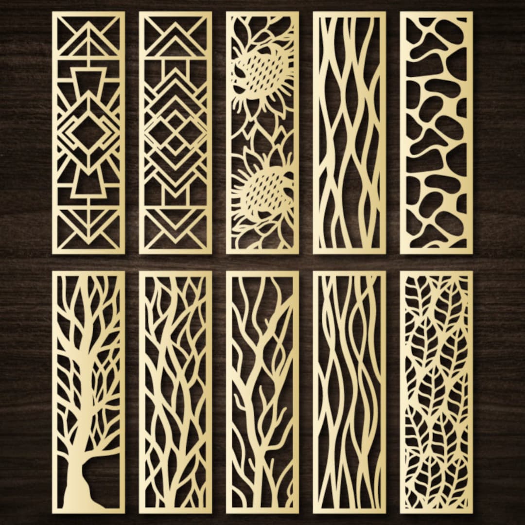 Laser Cut Decorative Panels Bundle, Room Divider, Window Grill, Wall ...