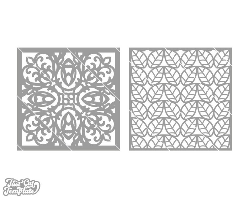 16 Square Panel Set SVG DXF Laser Cut Decorative Panel - Etsy Canada