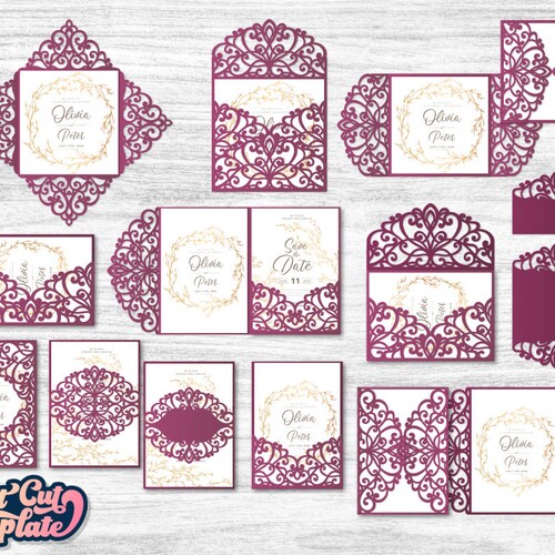 Gate Fold Wedding Invitation SVG Door Gate Card Cricut - Etsy